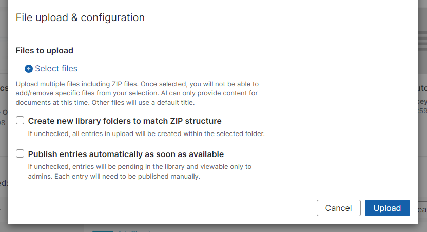 Bulk Upload with AI Generation – Higher Logic