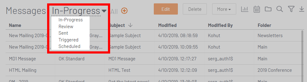 Manage Messages (Communications Professional) – Higher Logic