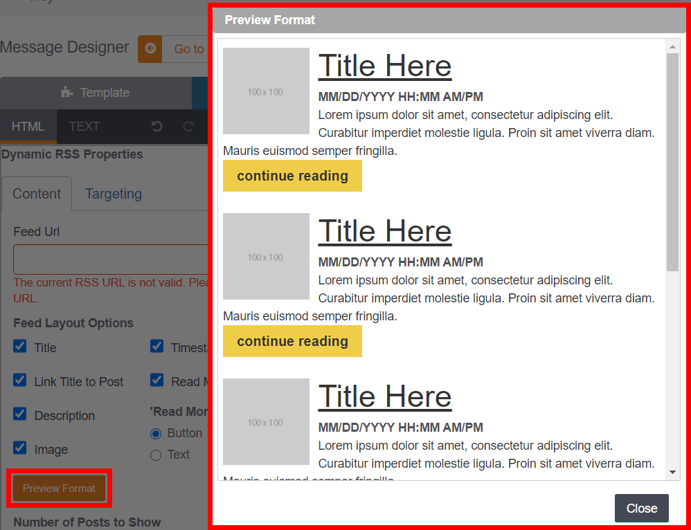 Dynamic Rss Feed Higher Logic